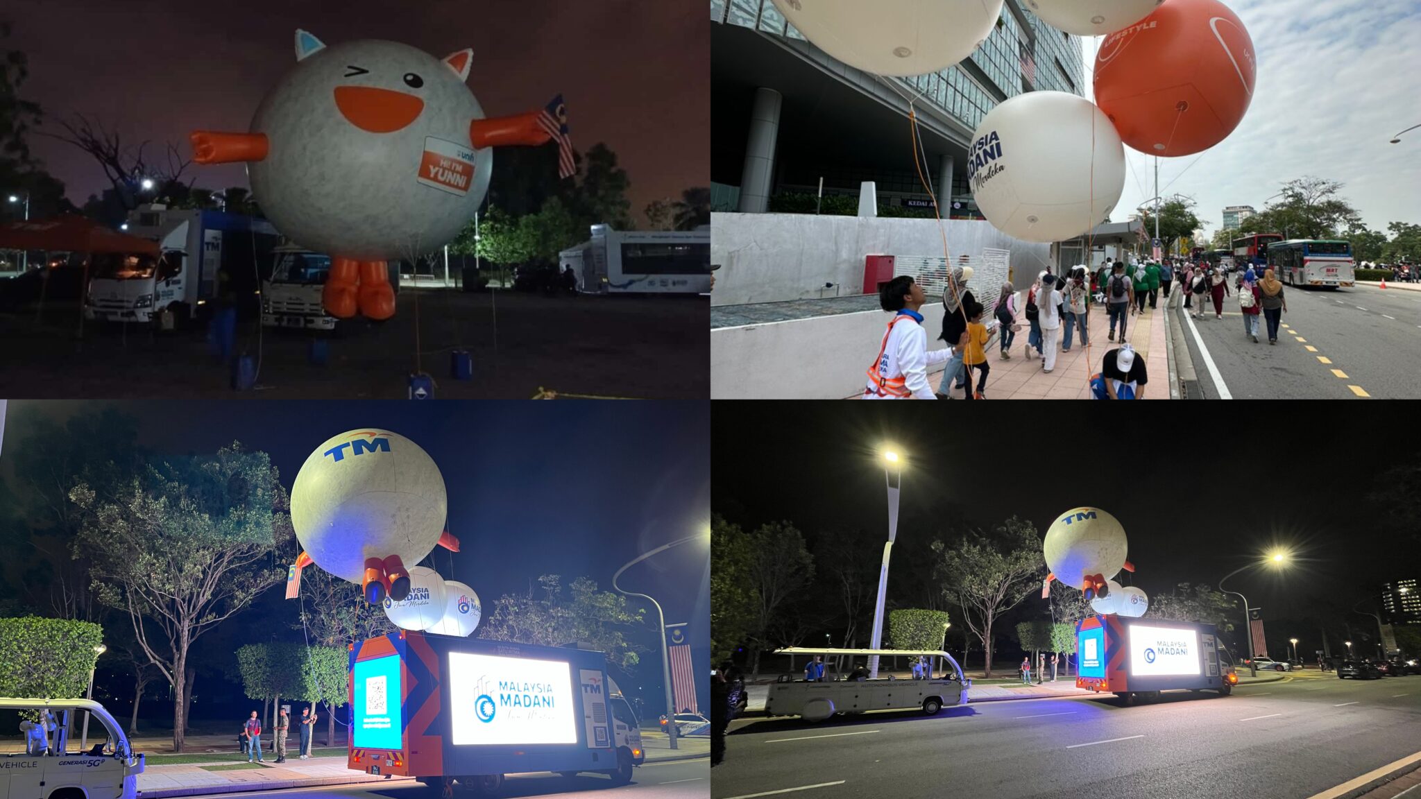 Telekom Malaysia Mascot Inflatable Merdeka Parade 2024 | Floating ...