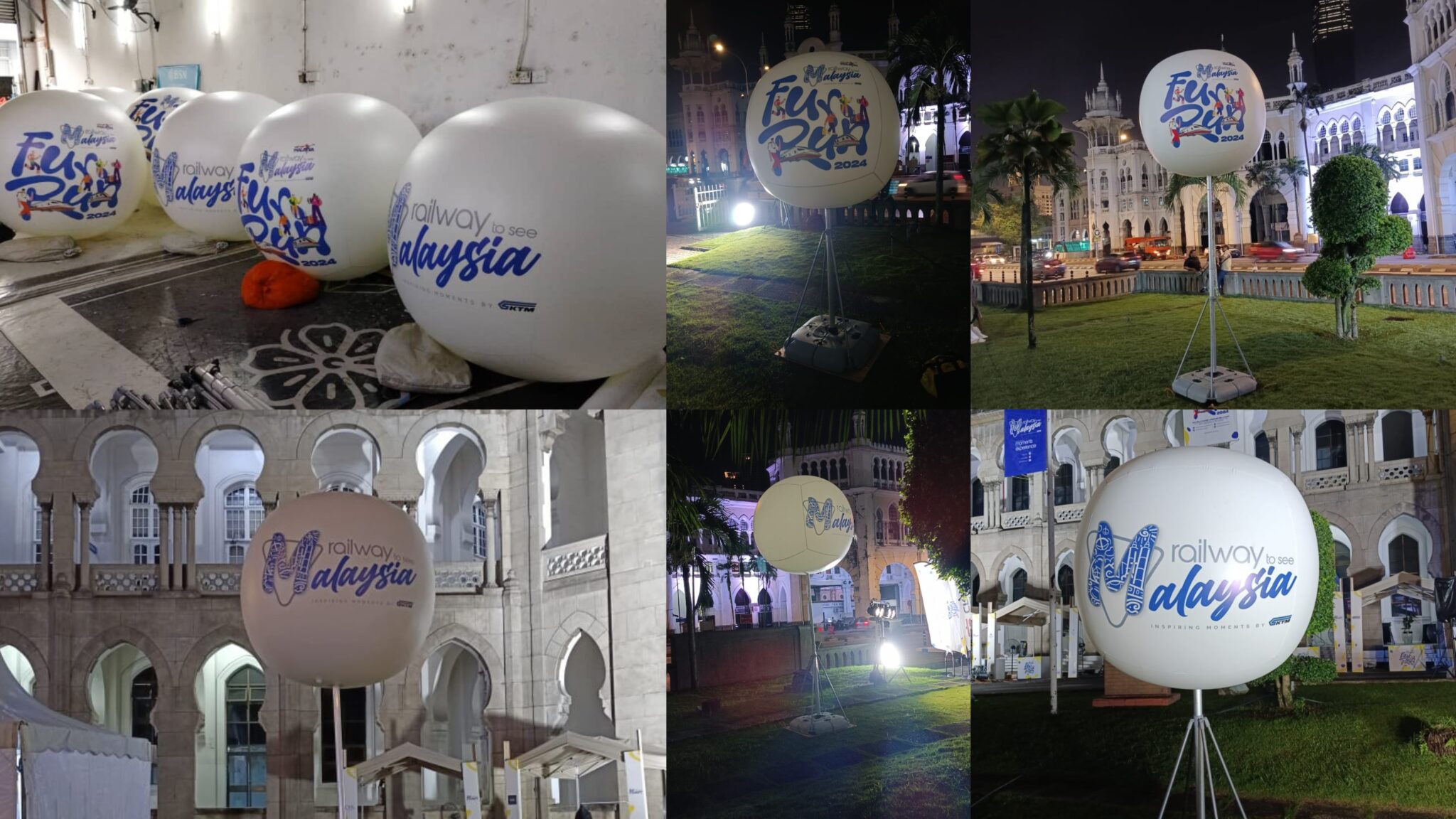 KTMB Keretapi Tanah Melayu Lighted Balloon Stands - AsiaPacific Balloons