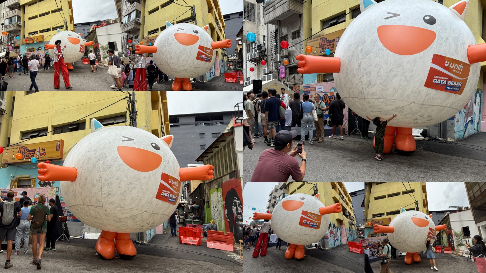 Unifi Mascot Inflatable Replica at Chinatown KL - AsiaPacific Balloons